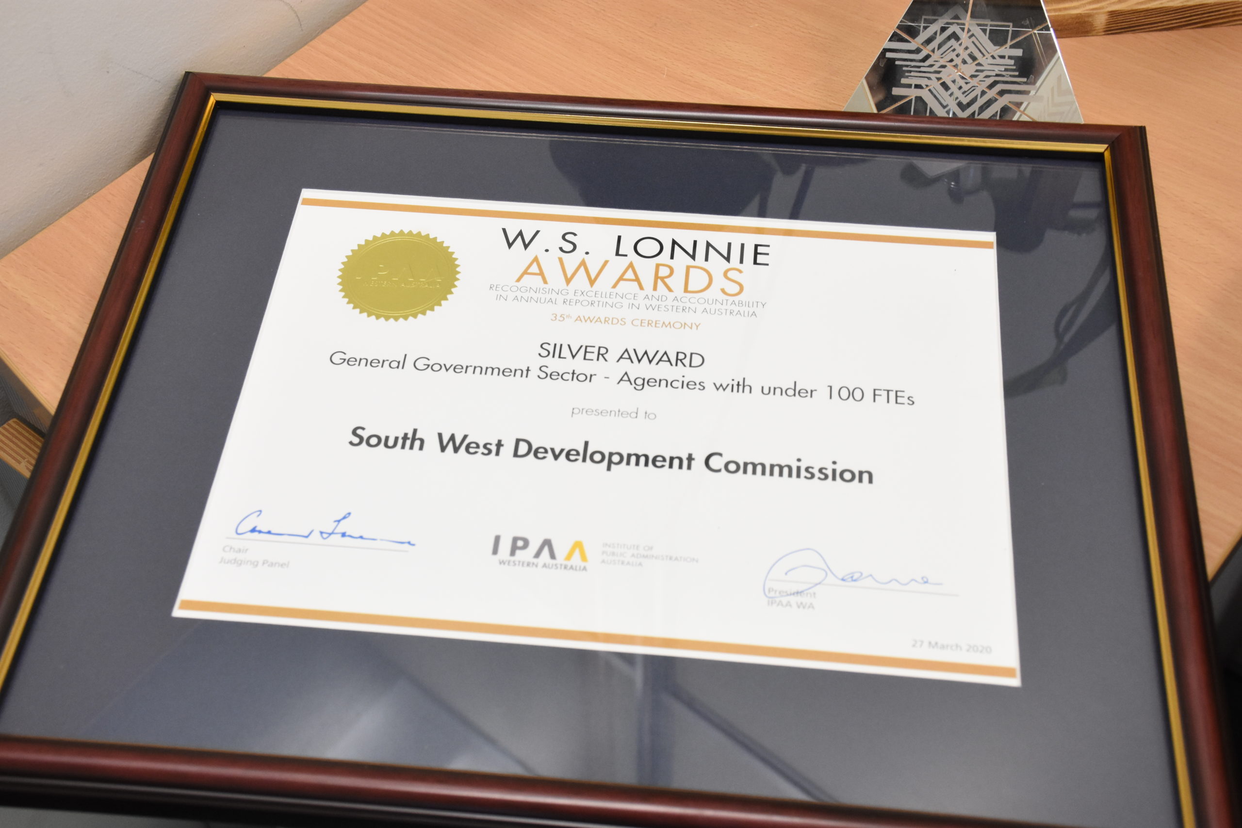 SWDC recognised for annual report - South West Development Commission